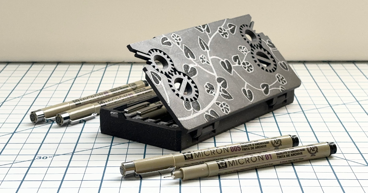 Inking Pen Case by Meow | Download free STL model | Printables.com
