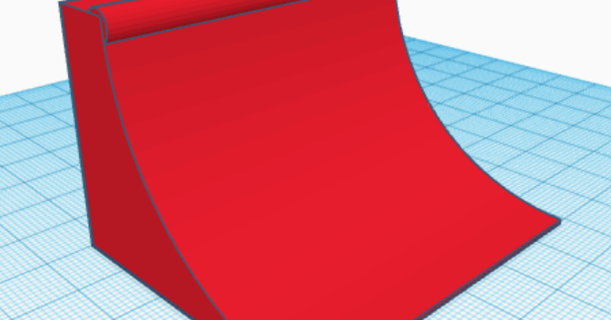 Minature (mini) skateboard curved ramp by HelloWorld01 | Download free ...
