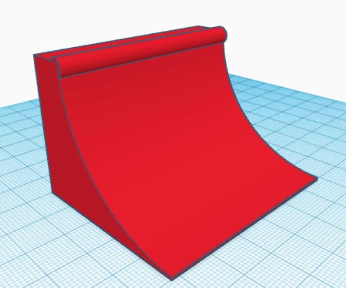 Minature (mini) skateboard curved ramp by HelloWorld01 | Download free ...