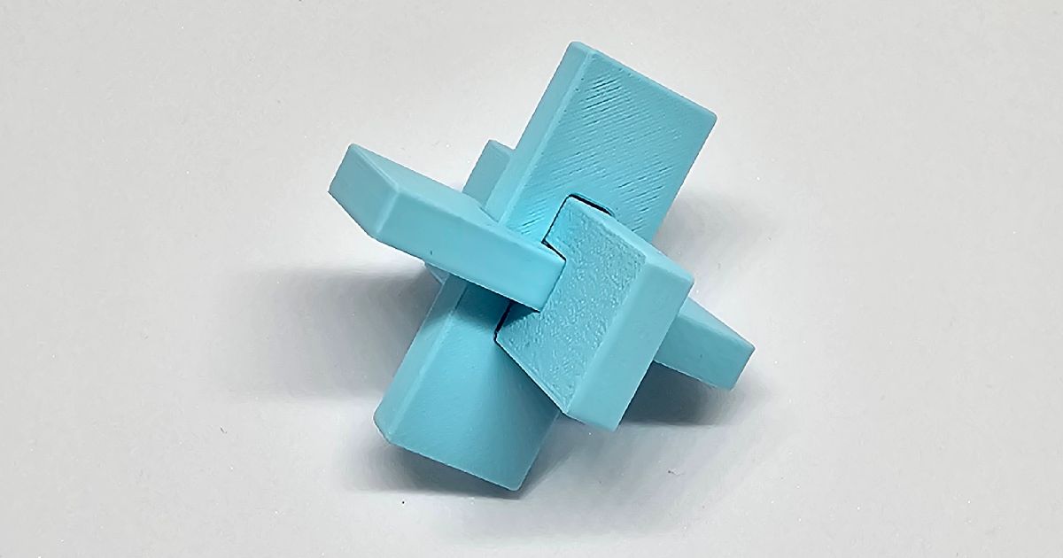 3 Piece Cross Puzzle - Easy by RJ Design | Download free STL model ...