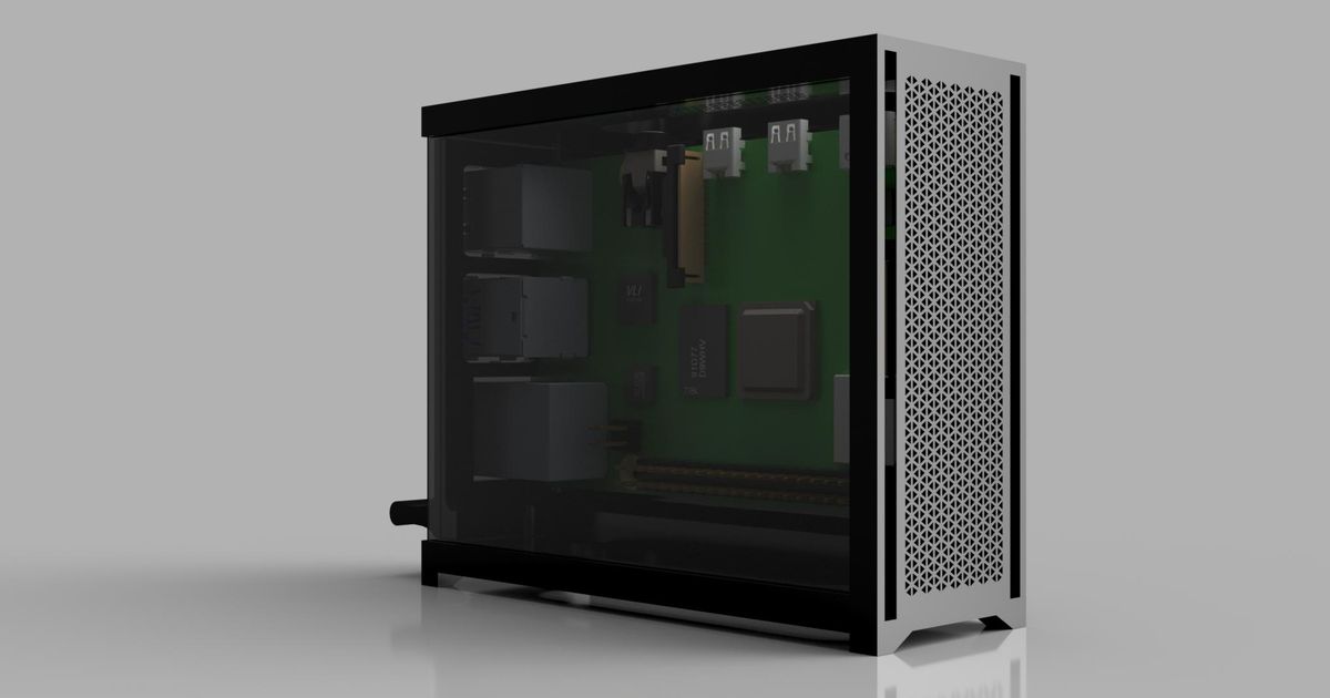 Raspberry Pi Corsair 4000D Style Case (RPi 4B) por Sebastien Beoutis ...