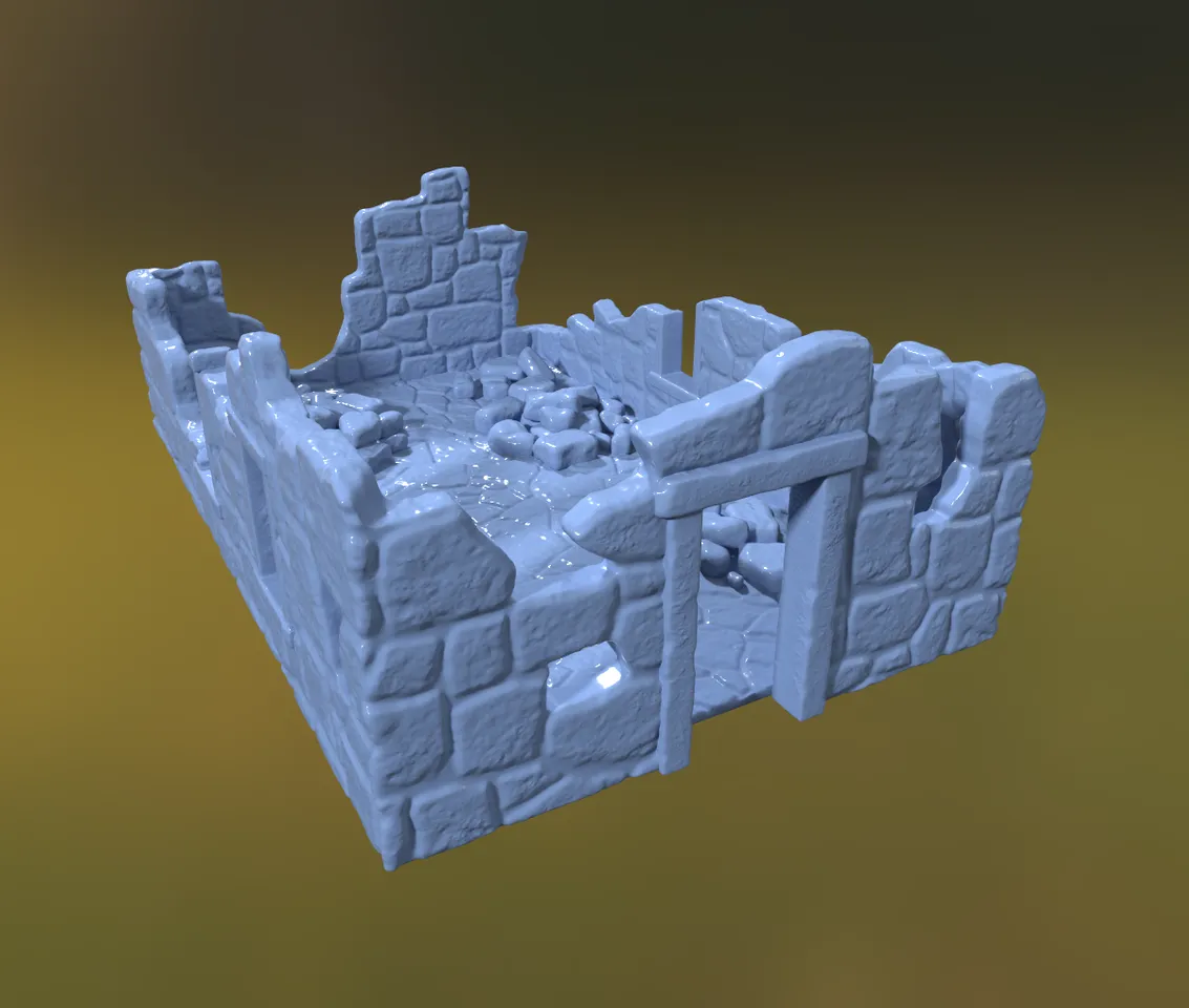 Ruined Small House by Yoshi | Download free STL model | Printables.com
