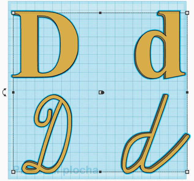Simple letter Dd by Nina Máčová | Download free STL model | Printables.com