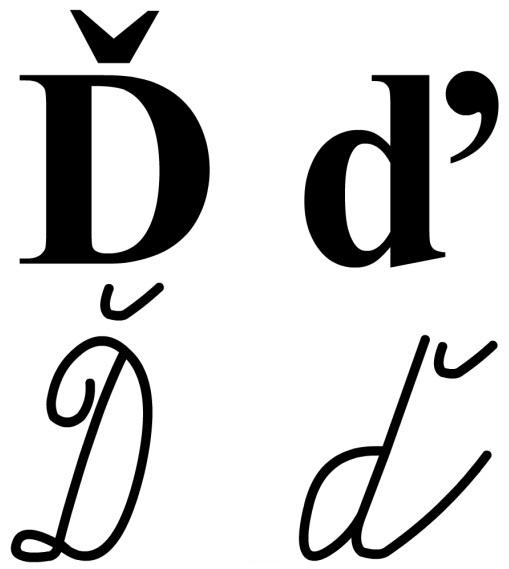 Simple letter Ďď by Nina Máčová | Download free STL model | Printables.com