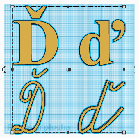 Simple letter Ďď by Nina Máčová | Download free STL model | Printables.com