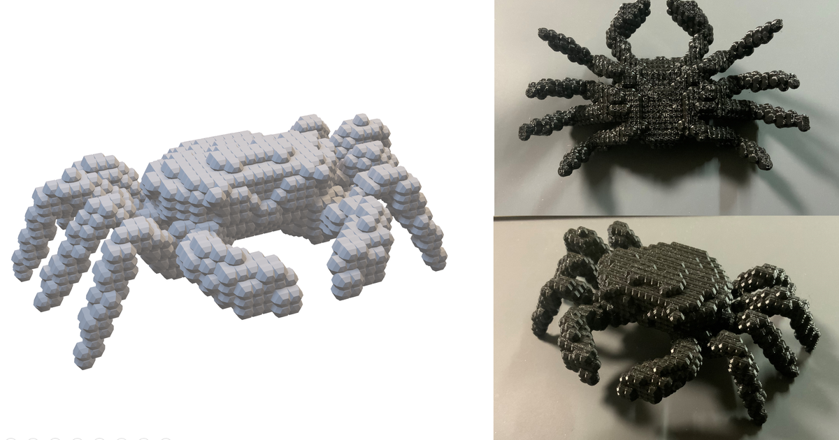 Blocky crab by mikan | Download free STL model | Printables.com
