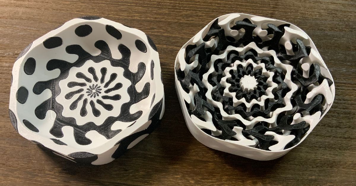 Bowl with gyroid pattern by mikan | Download free STL model ...