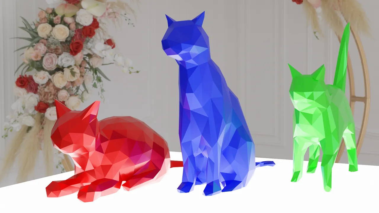 Low Poly Cat Pack by Isaac Brewer | Download free STL model ...