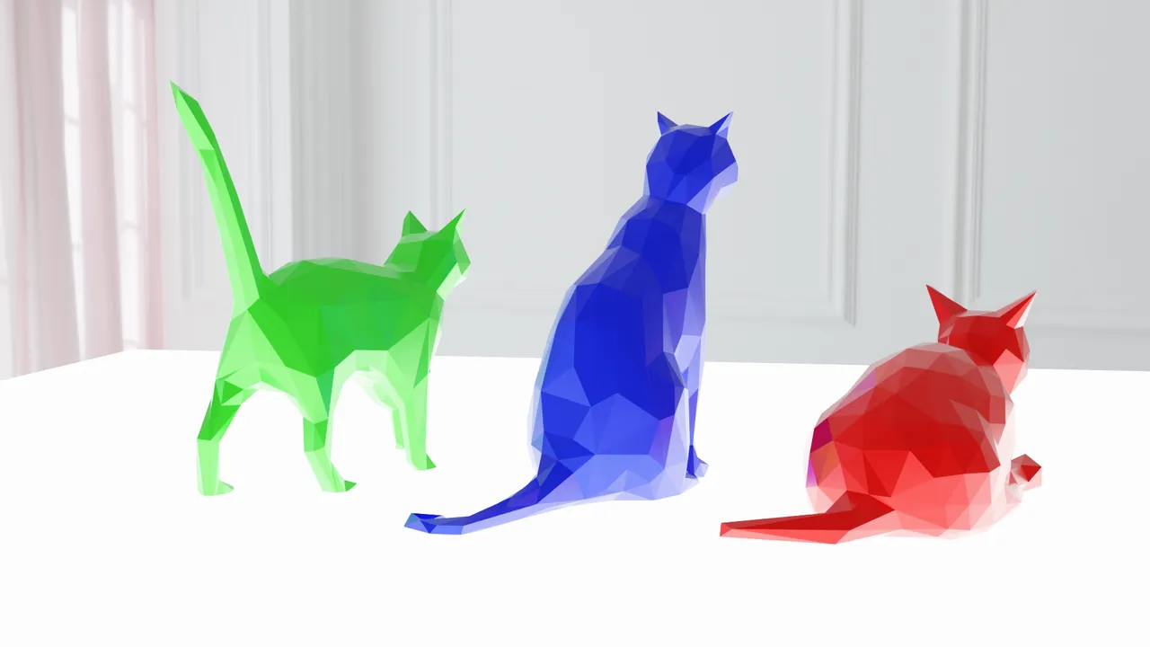 Low Poly Cat Pack by Isaac Brewer | Download free STL model ...