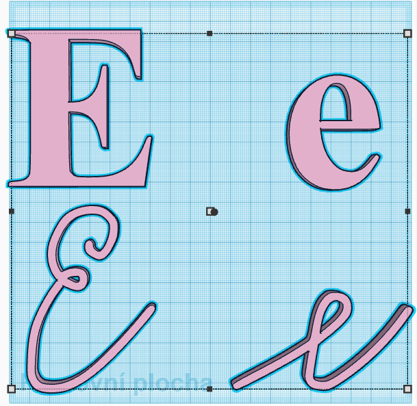 Simple letter Ee by Nina Máčová | Download free STL model | Printables.com
