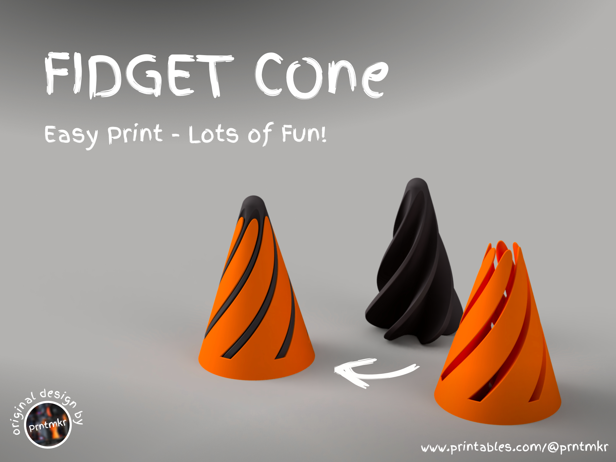 FIDGET CONE - Easy print, lots of fun! :-) by Prntmkr | Download free ... FIDGET CONE - Easy print, lots of fun! :-) by Prntmkr | Download free ...