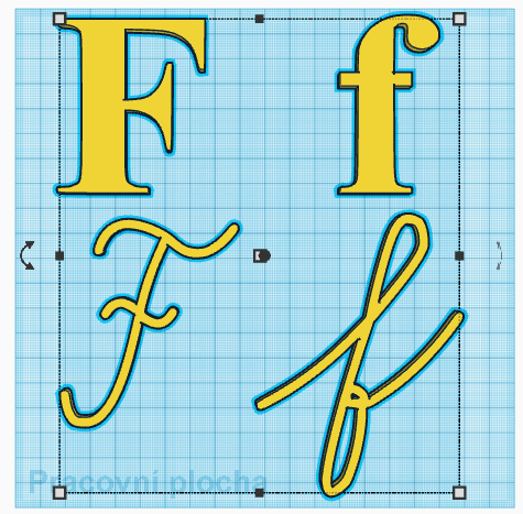 Simple letter Ff by Nina Máčová | Download free STL model | Printables.com