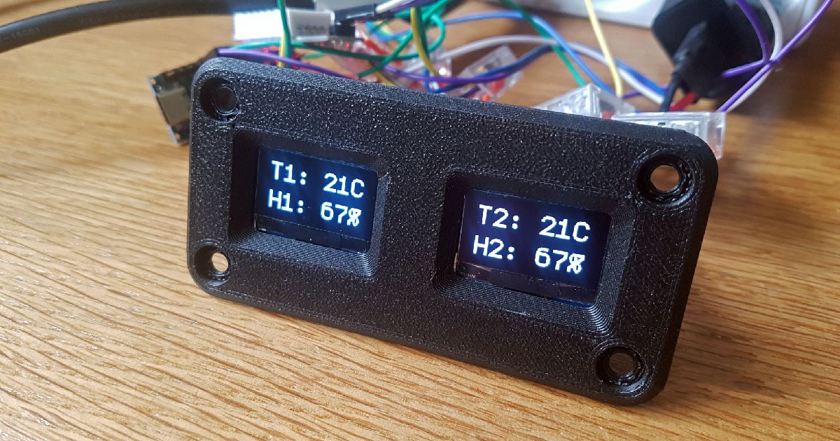 Dual OLED Display Cover by The3Designer | Download free STL model ...