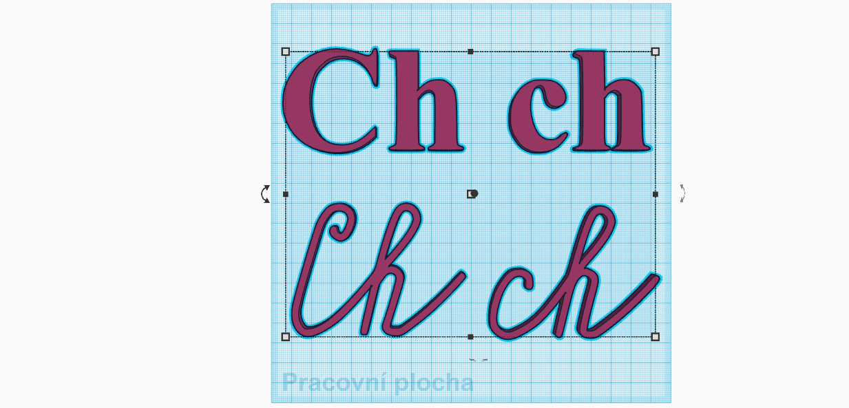 Simple letter Ch ch by Nina Máčová | Download free STL model ...