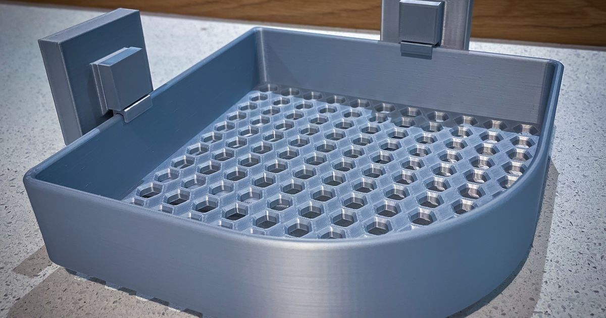 Shower Corner Shelf por Joos Louw | Descargar modelo STL gratuito ...