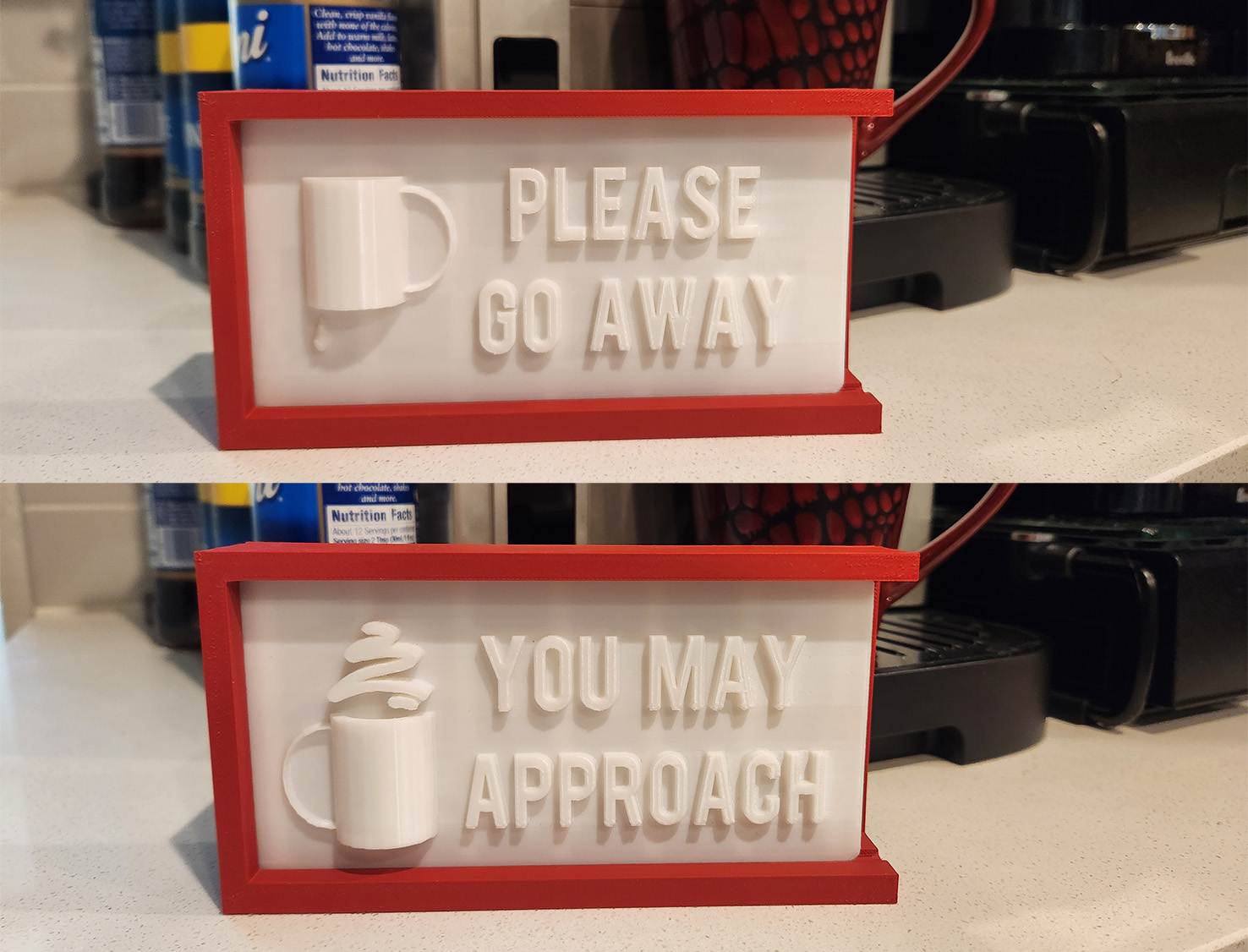 Coffee Status Warning Sign Set by Ominous Fyxen | Download free STL ...