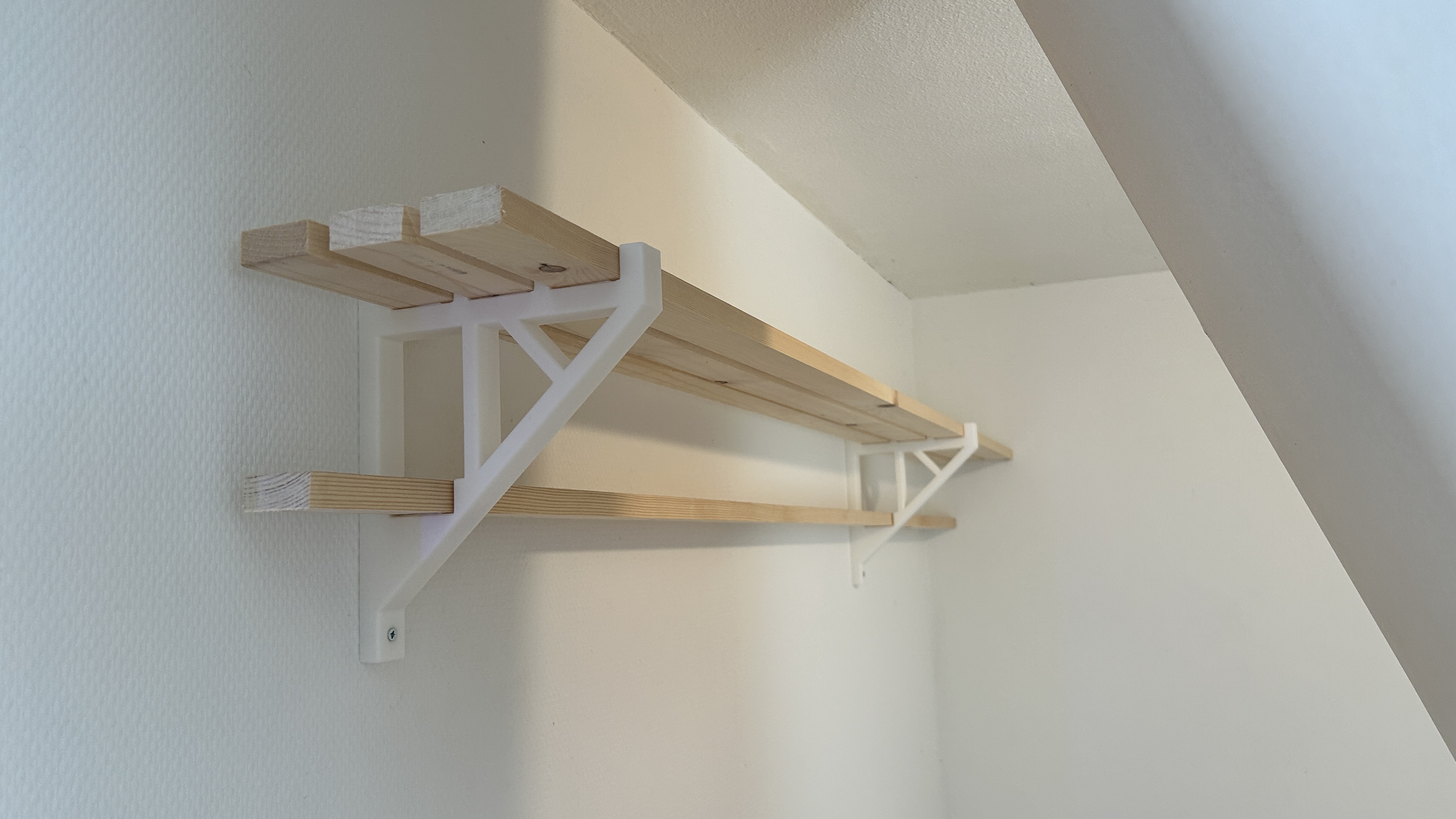 Simple Wall Shelf with double storage space by Zachary3Dprints ...