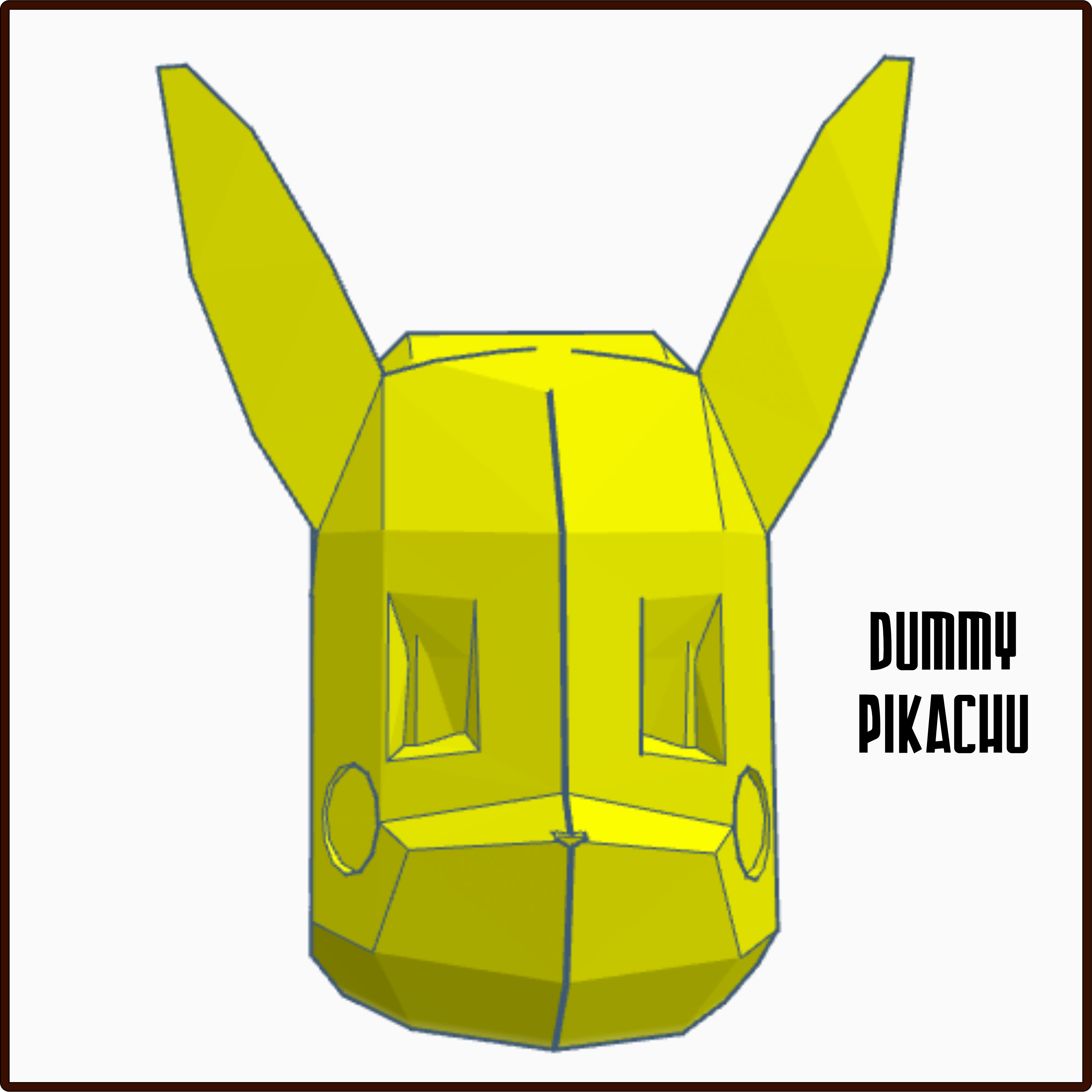 cabeza Dummy 13 Pikachu by ConejoNegro | Download free STL model ...