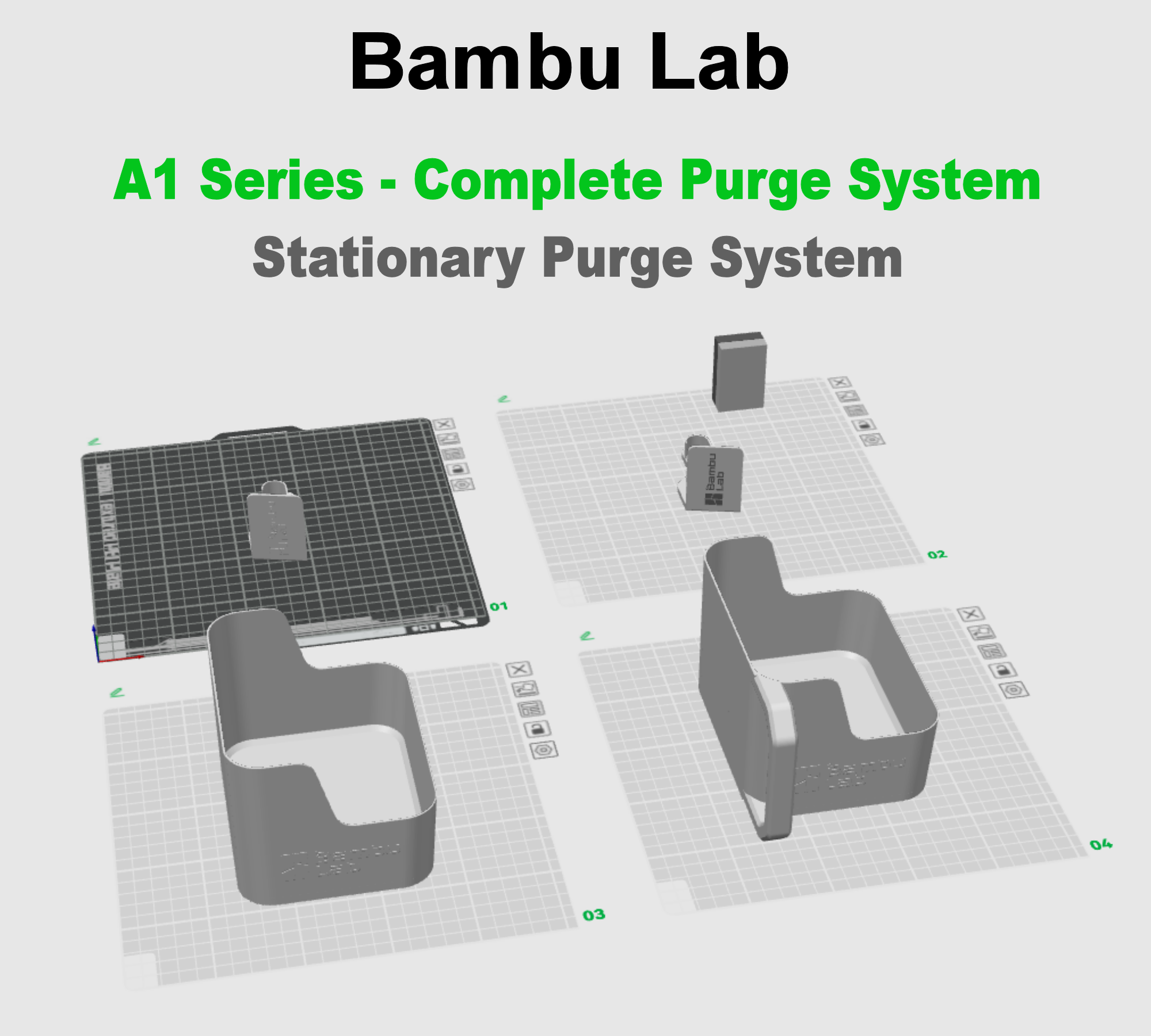 Bambu Lab A1 Series - Complete Purge System - Poop Bin - Trash Bin ...