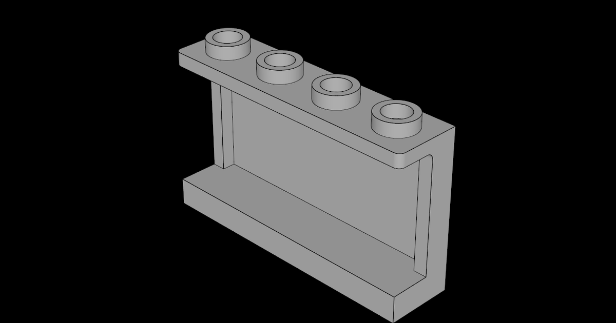 Lego Compatible (14718.dat) Panel 1 x 4 x 2 with Hollow Studs por ...