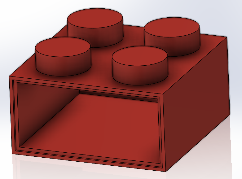 Lego block box with hidden magnet storage by Cooper | Download free STL ...