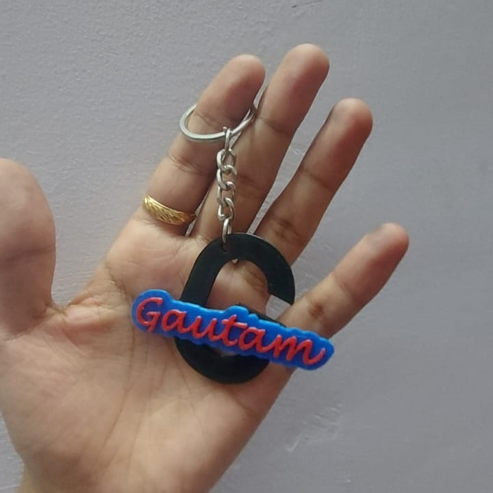 GAUTAM name Keychain by Arjun | Download free STL model | Printables.com