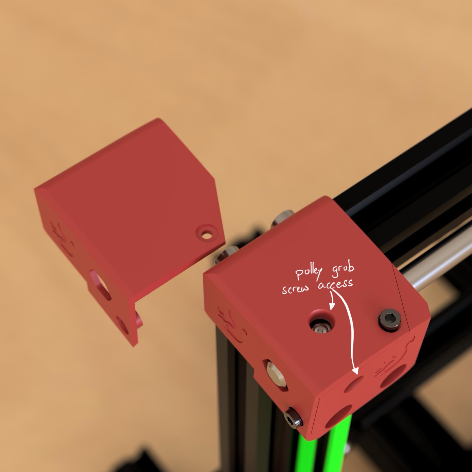 Belted Ender by squirrelf - Club edition - Z rails support + STEP files ...