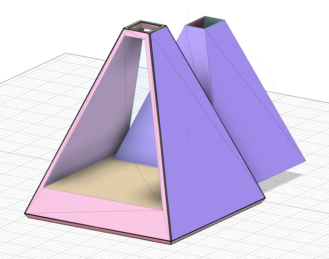 Designer Pyramid Vase Translucent Appearance by Deltaprints | Download ...