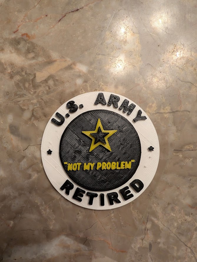 Retired Army Coin by mwest3 | Download free STL model | Printables.com