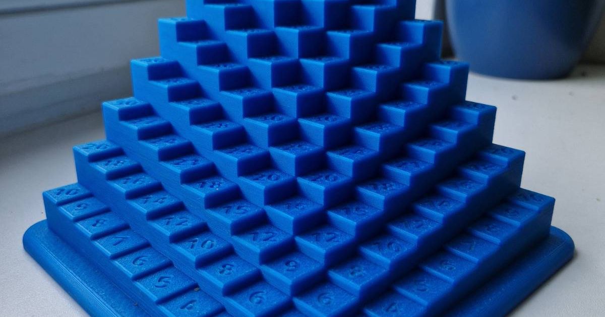 Multiplication table ( pyramid ) by krutihlav | Download free STL model ...