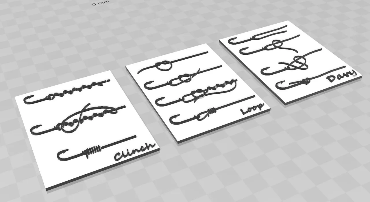 Fishing Knot Placards by cmsport03 | Download free STL model ...