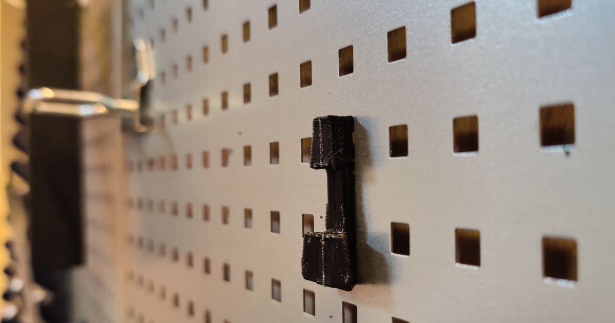 Sy's Peglock - For Square Hole Pegboard - 5mm Holes by SirTinybones ...