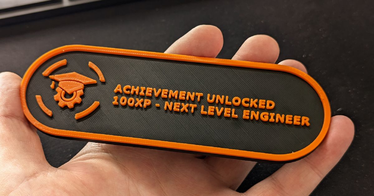 Next Level Engineer Achievement by Hollandje | Download free STL model ...