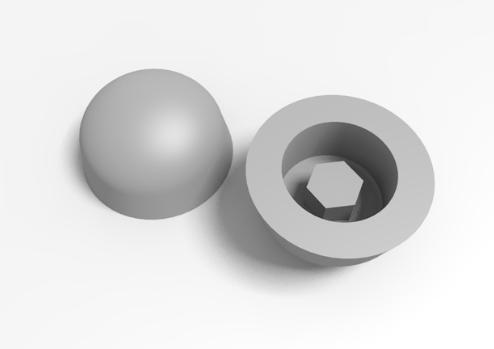 Round cap for socket head screw - M8 by lapin | Download free STL model ...