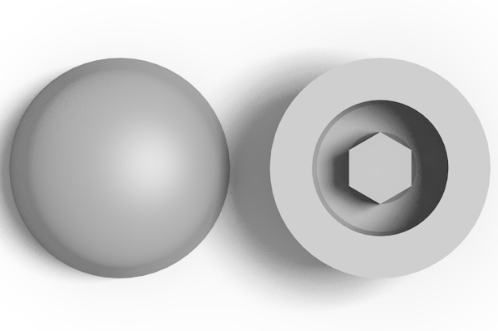 Round cap for socket head screw - M8 by lapin | Download free STL model ...