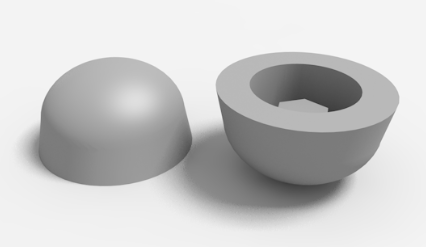 Round cap for socket head screw - M8 by lapin | Download free STL model ...