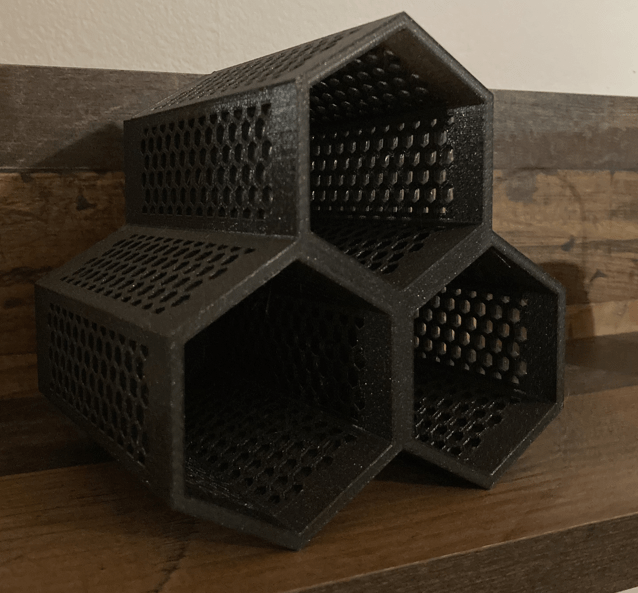 Container with hexagonal pattern by MarekS | Download free STL model ...
