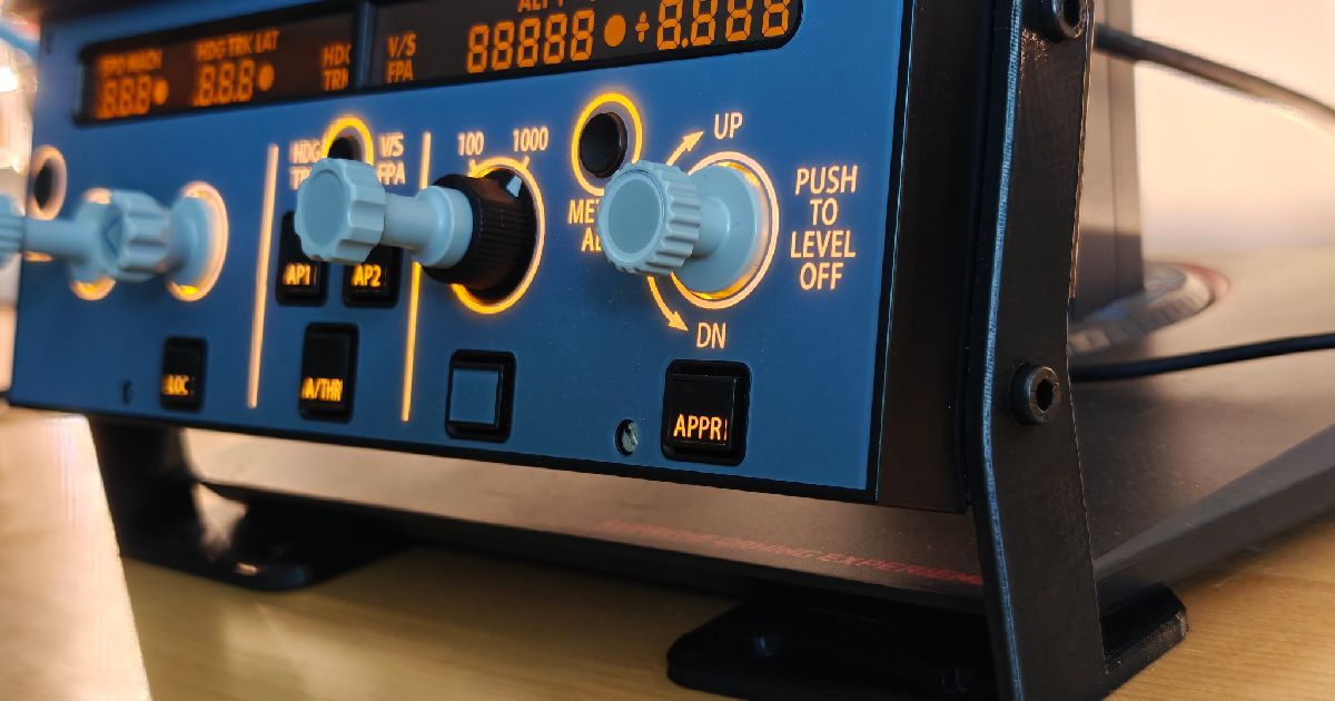 Winwing A320 FCU Bracket by sgy | Download free STL model | Printables.com