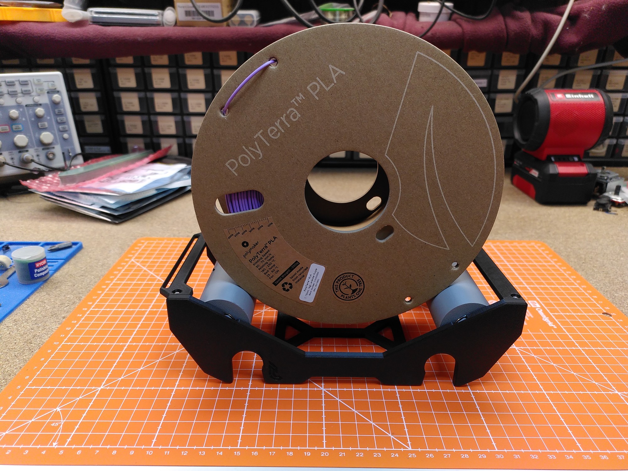 Auto-Rewind Spool Holder for RepRack - Large Edition by Evil Duck ...