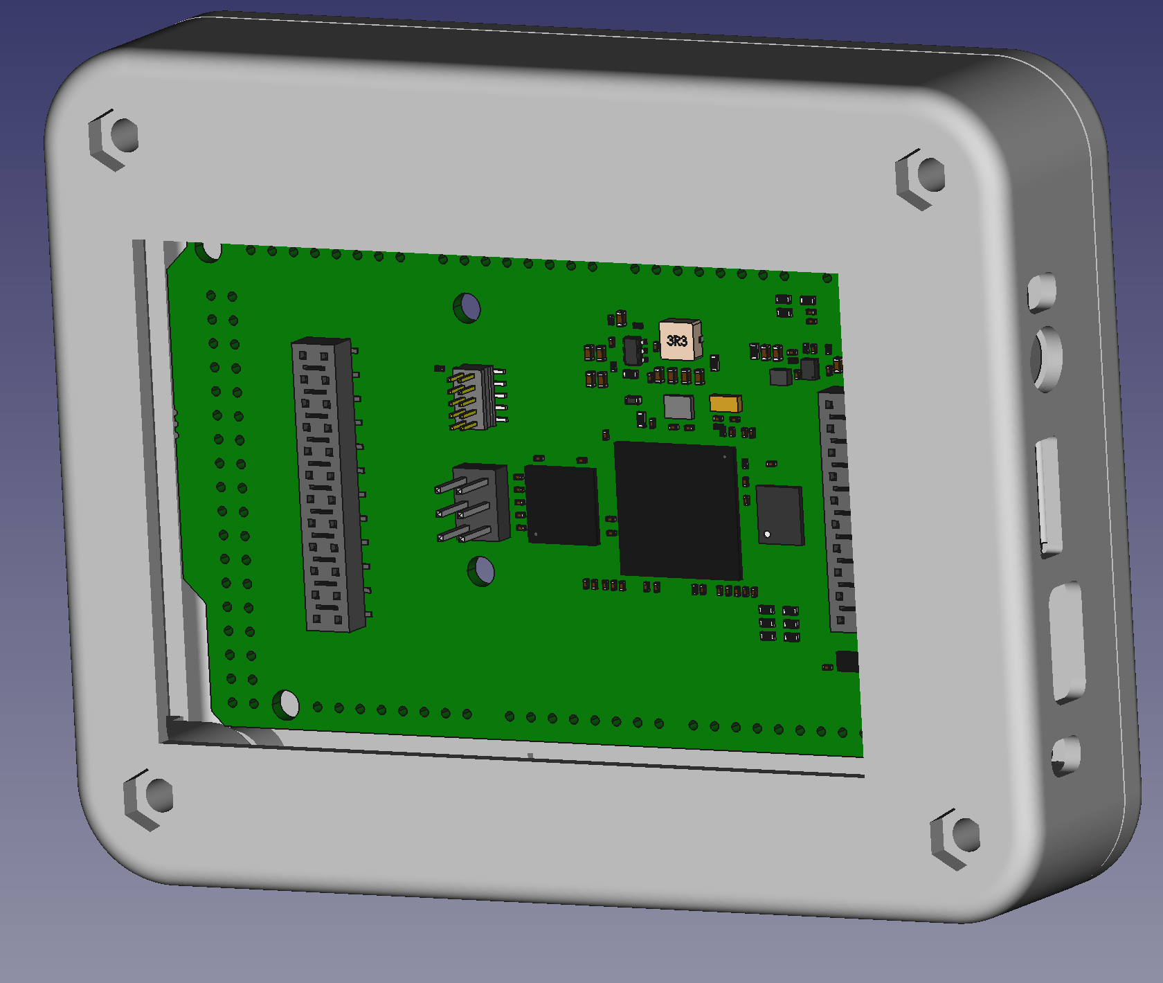Open Back Enclosure For Arduino Giga R1 Wifi And Giga Display Shield By Wire Download Free Stl
