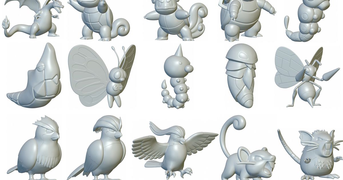 [FREE!] Pokemon Gen 1 FULL SET - Optimized for 3D printing! por 3Dprint1UP | Descargar modelo ...