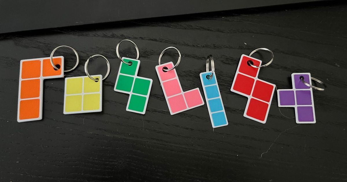 Tetris Keychain von MQYO | Kostenloses STL-Modell herunterladen ...