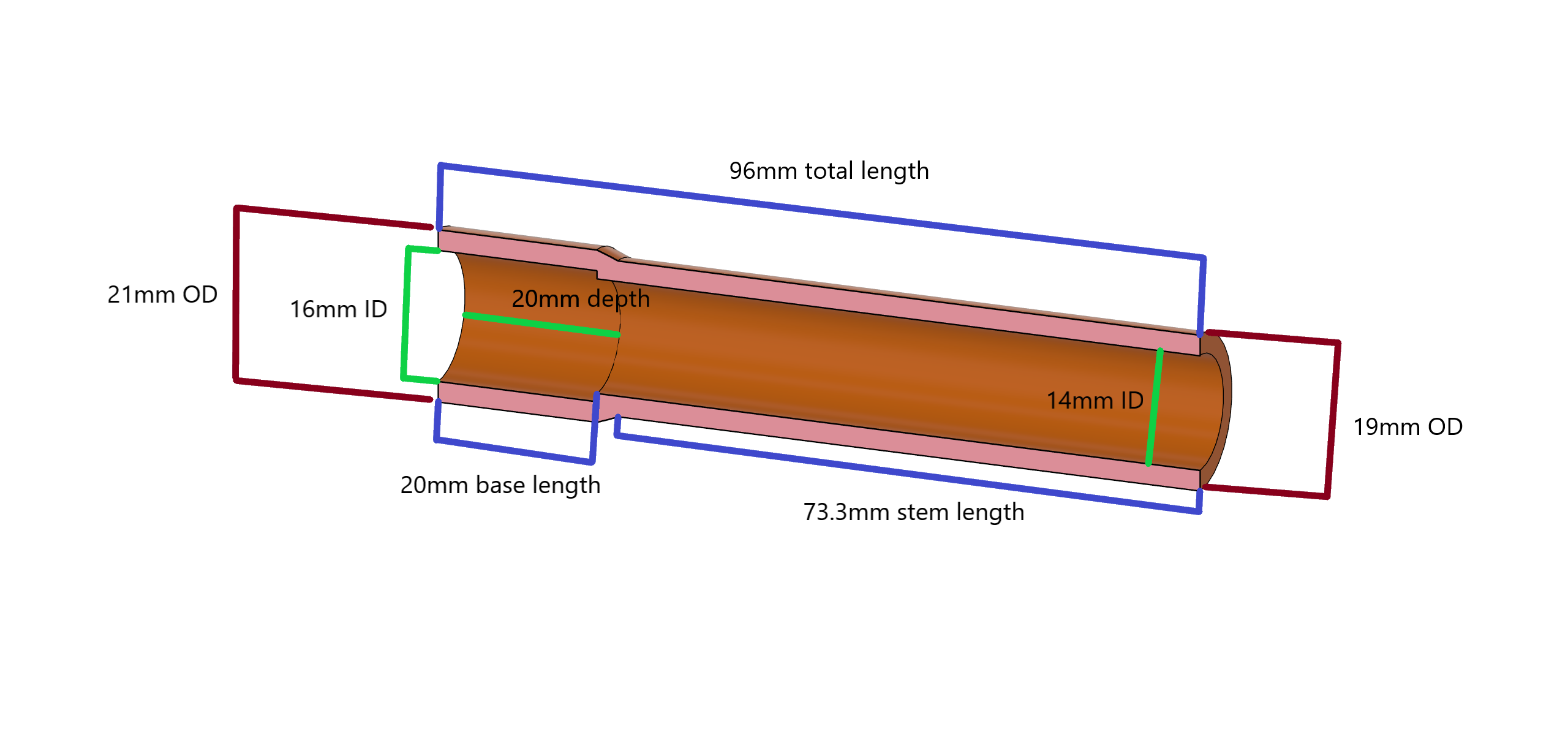 Dummy model for the Dart Zone SCAR barrel attachment (Nerf Dart Blaster ...