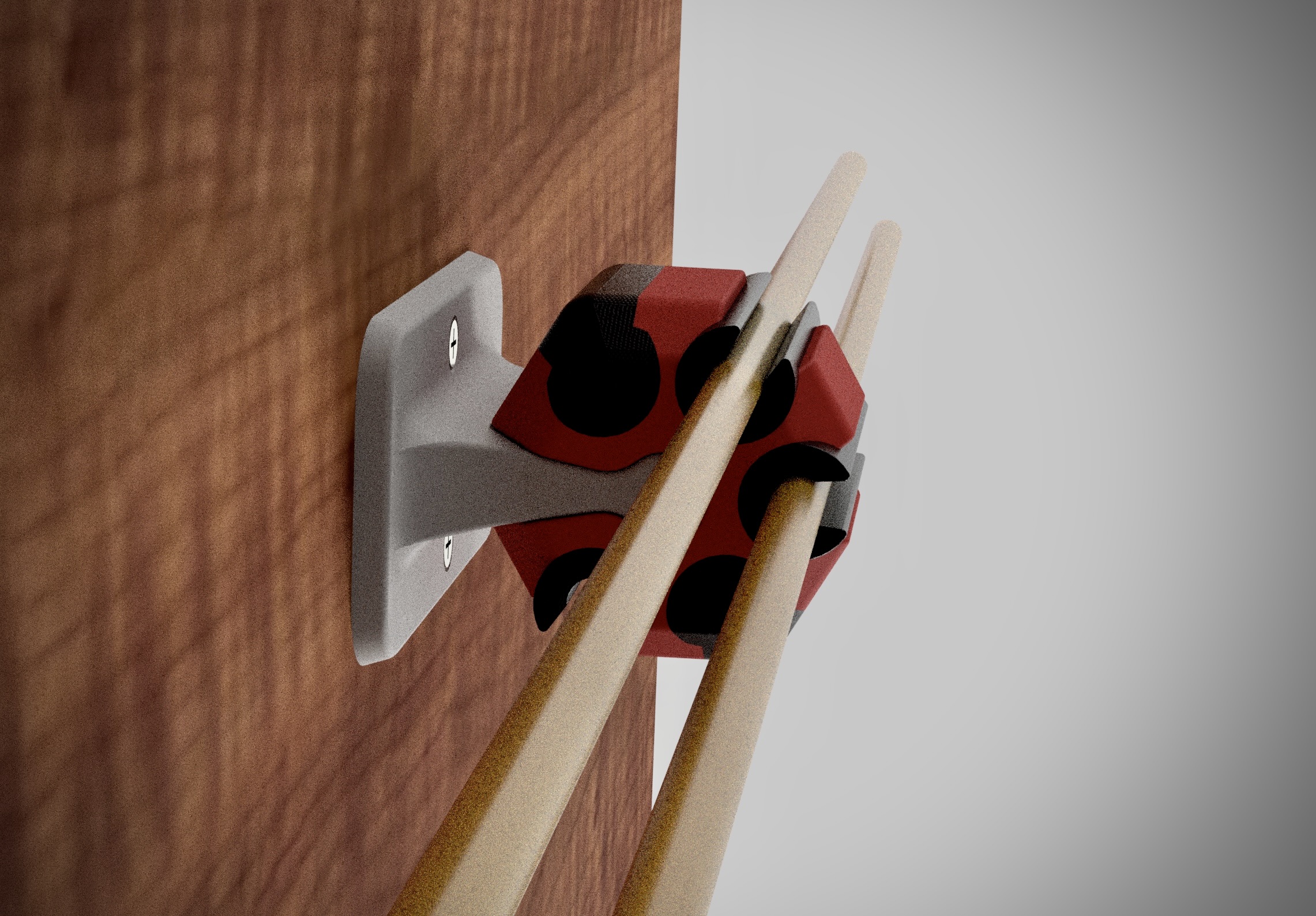 Wall Mount for Fishing Pole Keeper V2 by vidision | Download free STL ...
