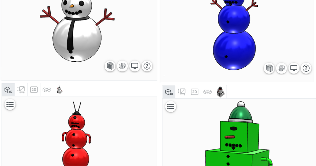 Snowman with configurator by Dape | Download free STL model ...