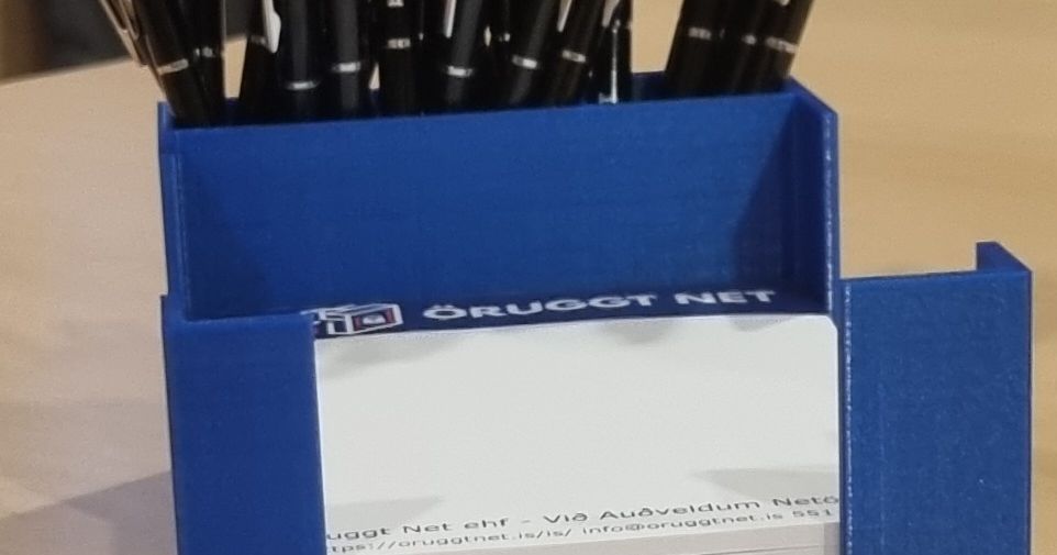 Notepad and Pen holder by Siggi Bjarnason | Download free STL model ...