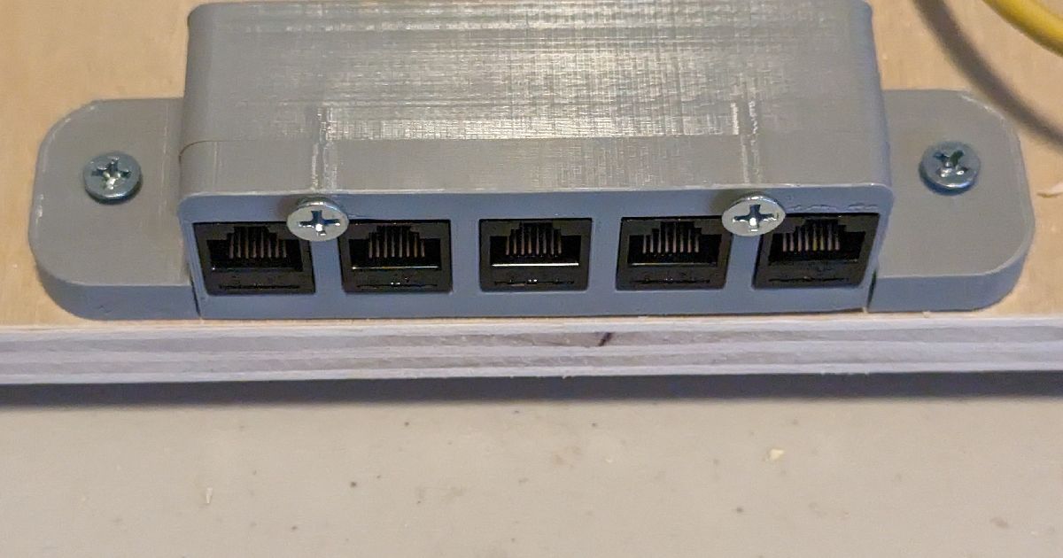 Ethernet Patch Cable Rack - 5 connectors by steamtronics | Download ...