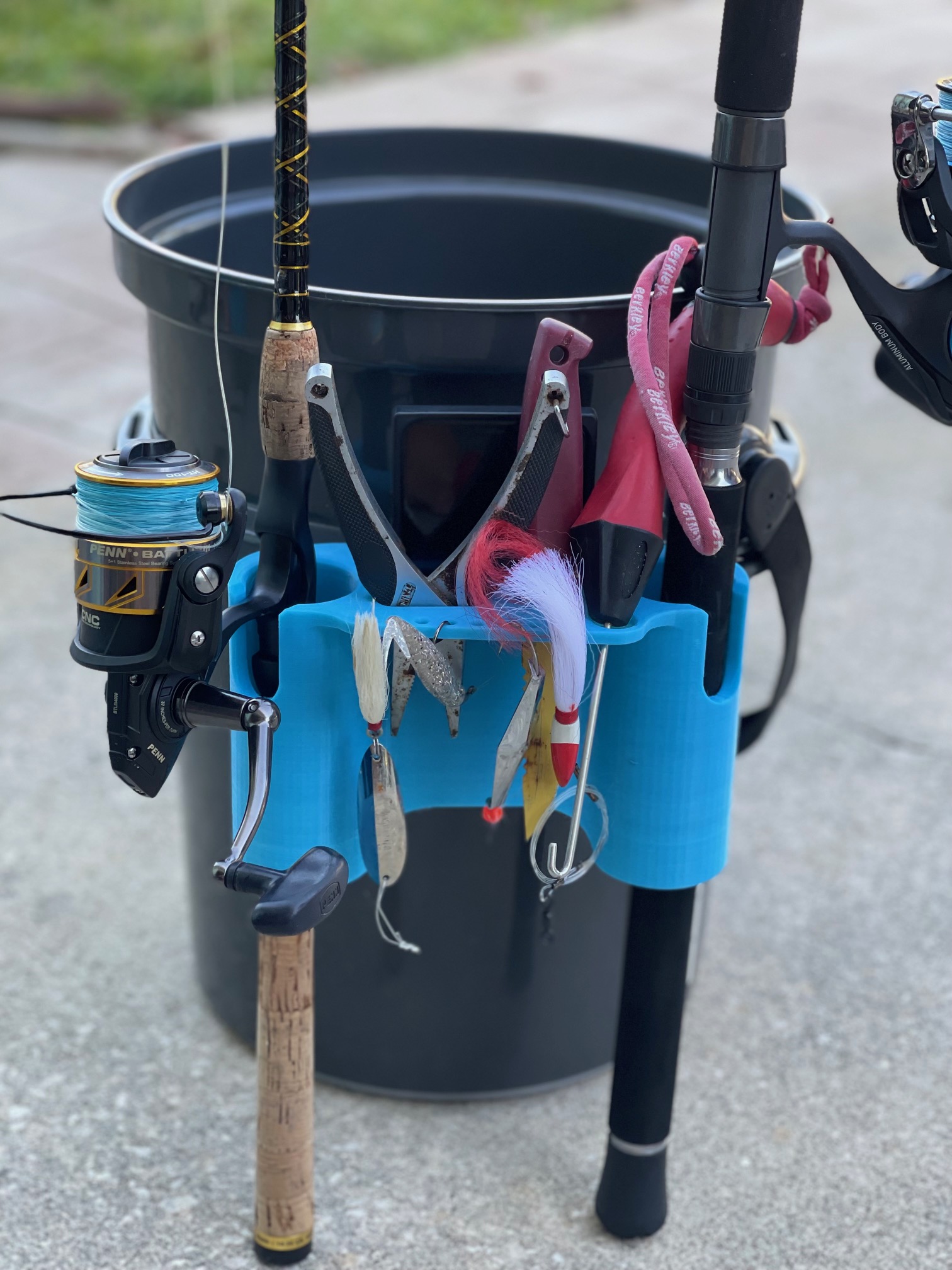 Bucket Fishing Pole Holder by Robert | Download free STL model ...
