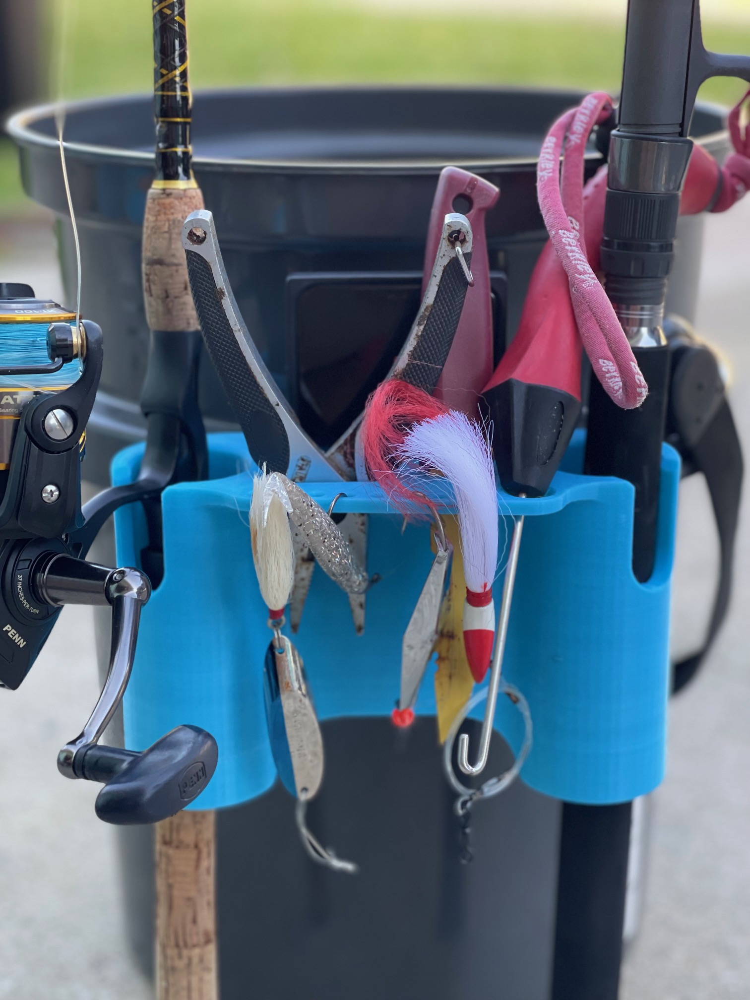 Bucket Fishing Pole Holder by Robert | Download free STL model ...