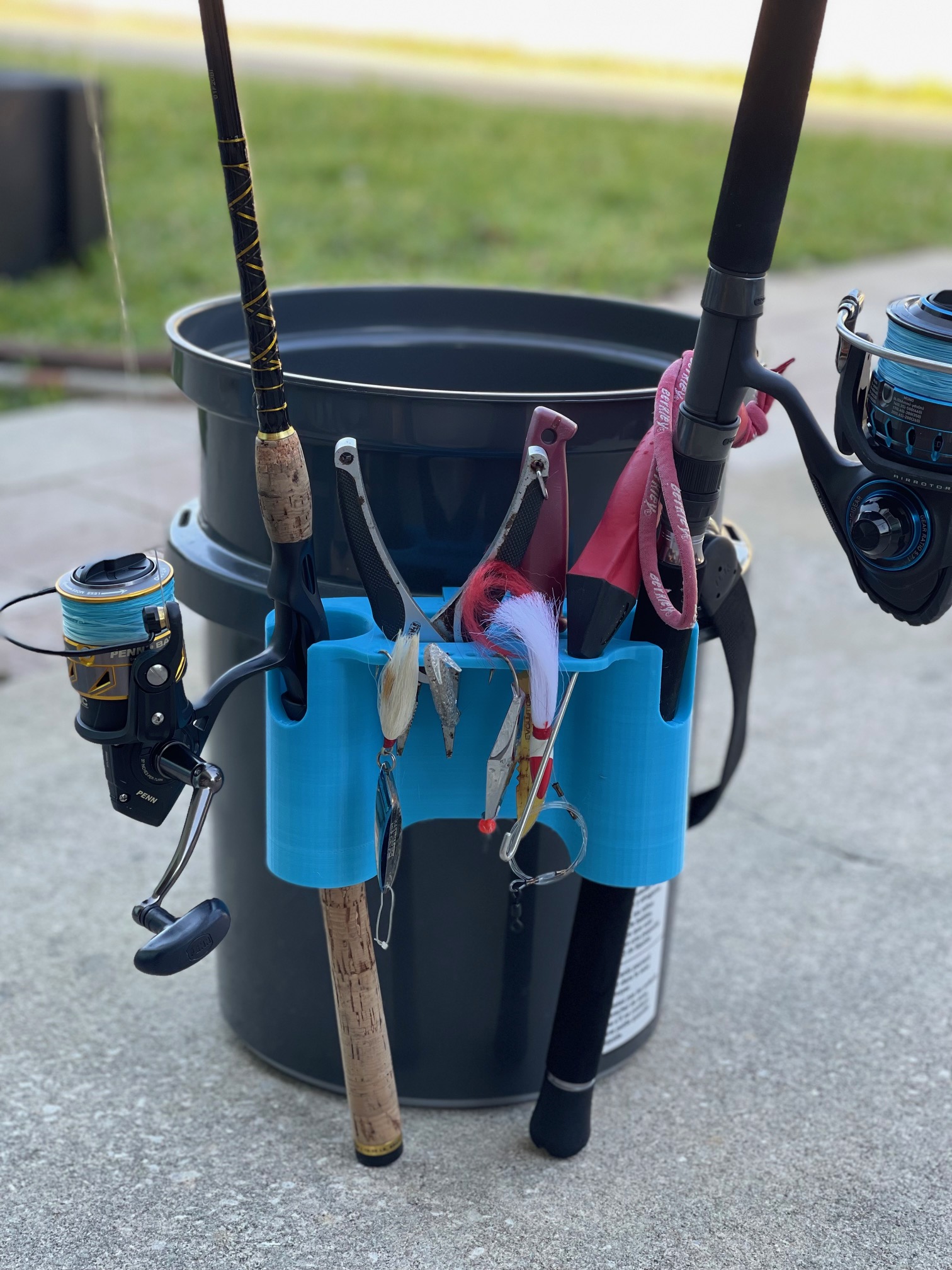 Bucket Fishing Pole Holder by Robert | Download free STL model ...